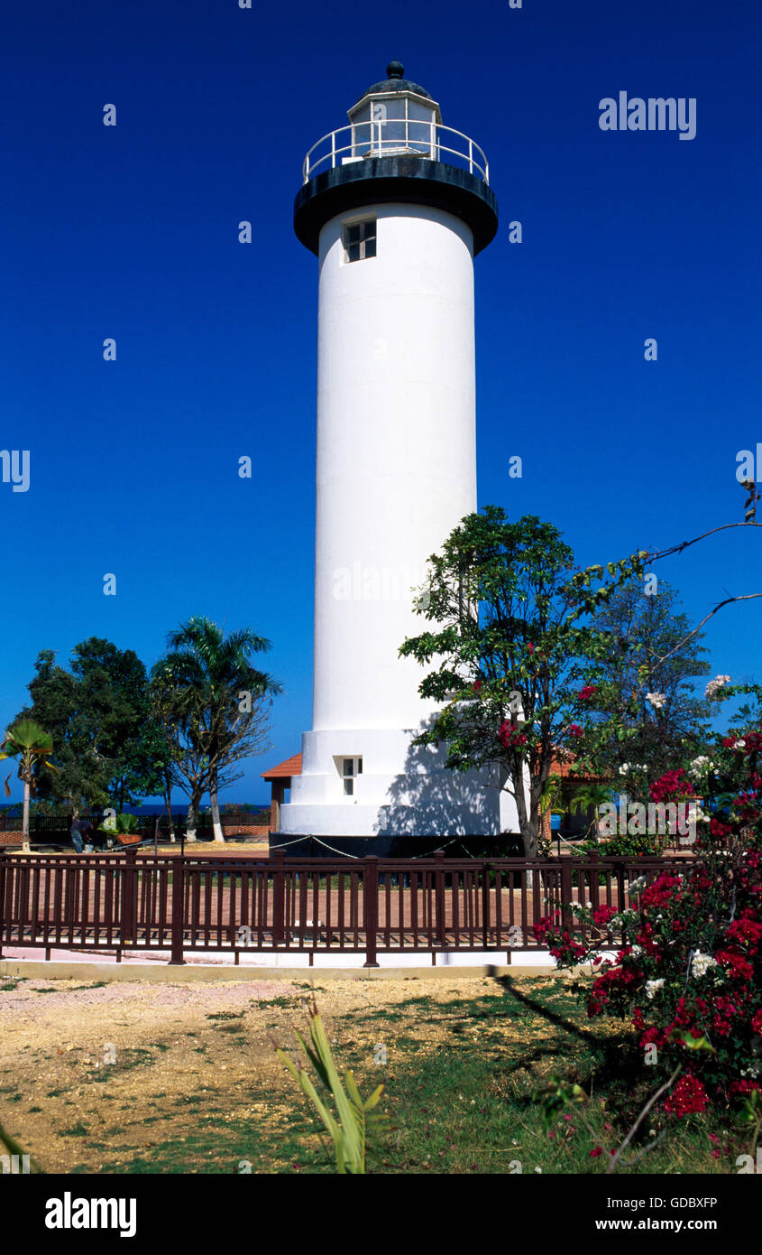 Lighthouse in Rincon, Puerto Rico, Caribbean Stock Photo - Alamy