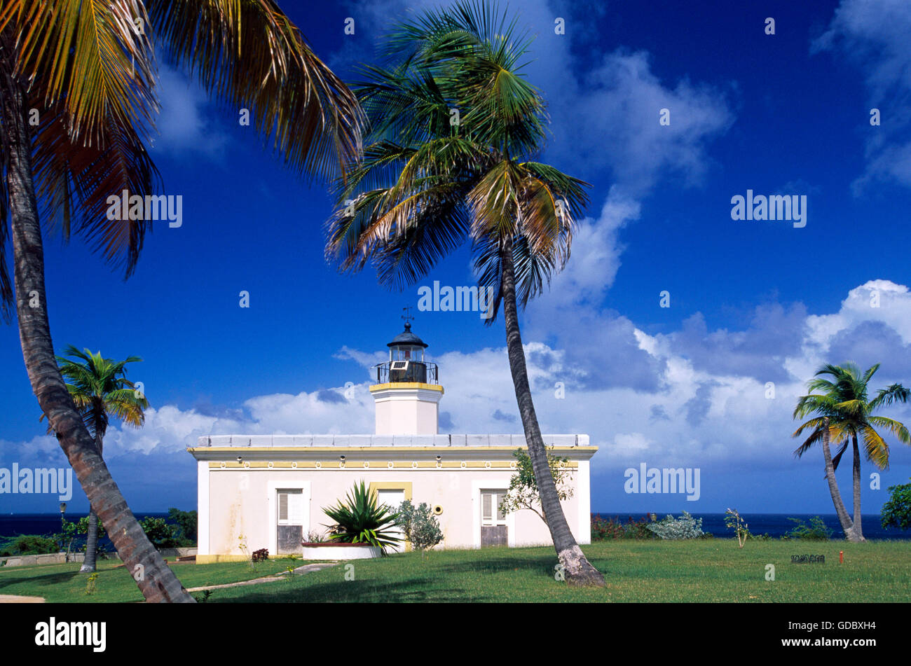 Faro de Puntas Mulas, Vieques Island, Puerto Rico, Caribbean Stock ...