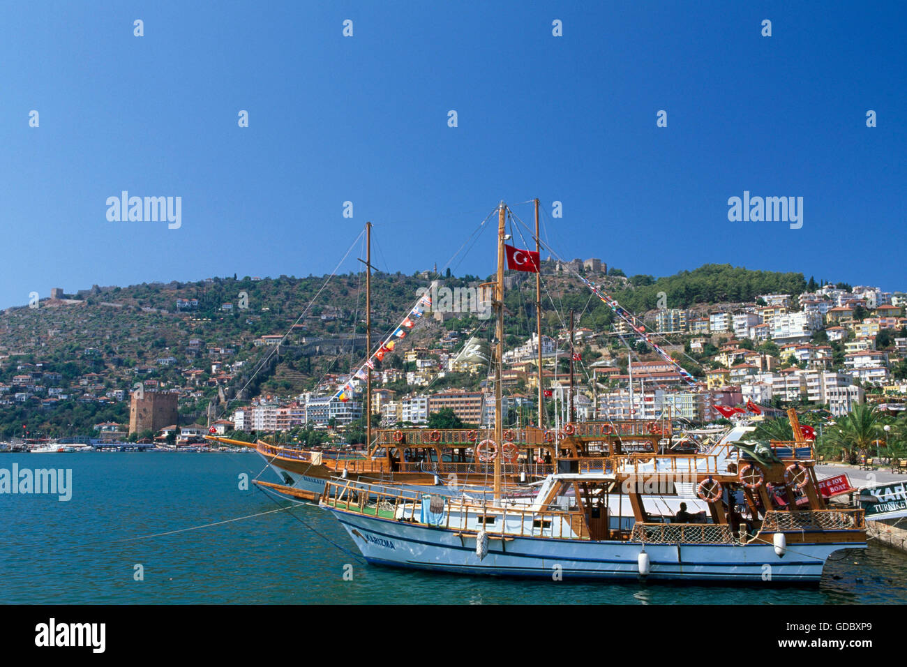 Harbour of Alanya, Turkish Riviera, Turkey Stock Photo - Alamy