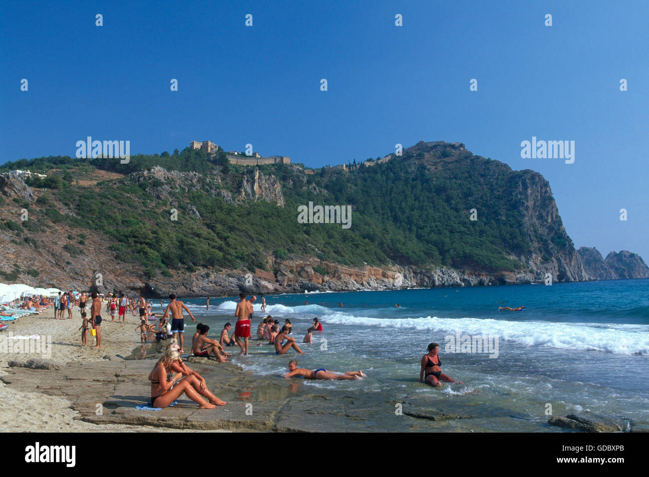Cleopatra beach of Alanya, Turkish Riviera, Turkey Stock Photo - Alamy