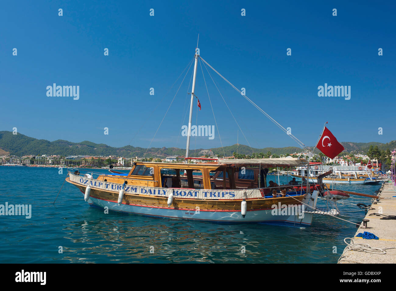 Gulet Boat in Marmaris, Turkish Aegean Coast, Turkey Stock Photo - Alamy