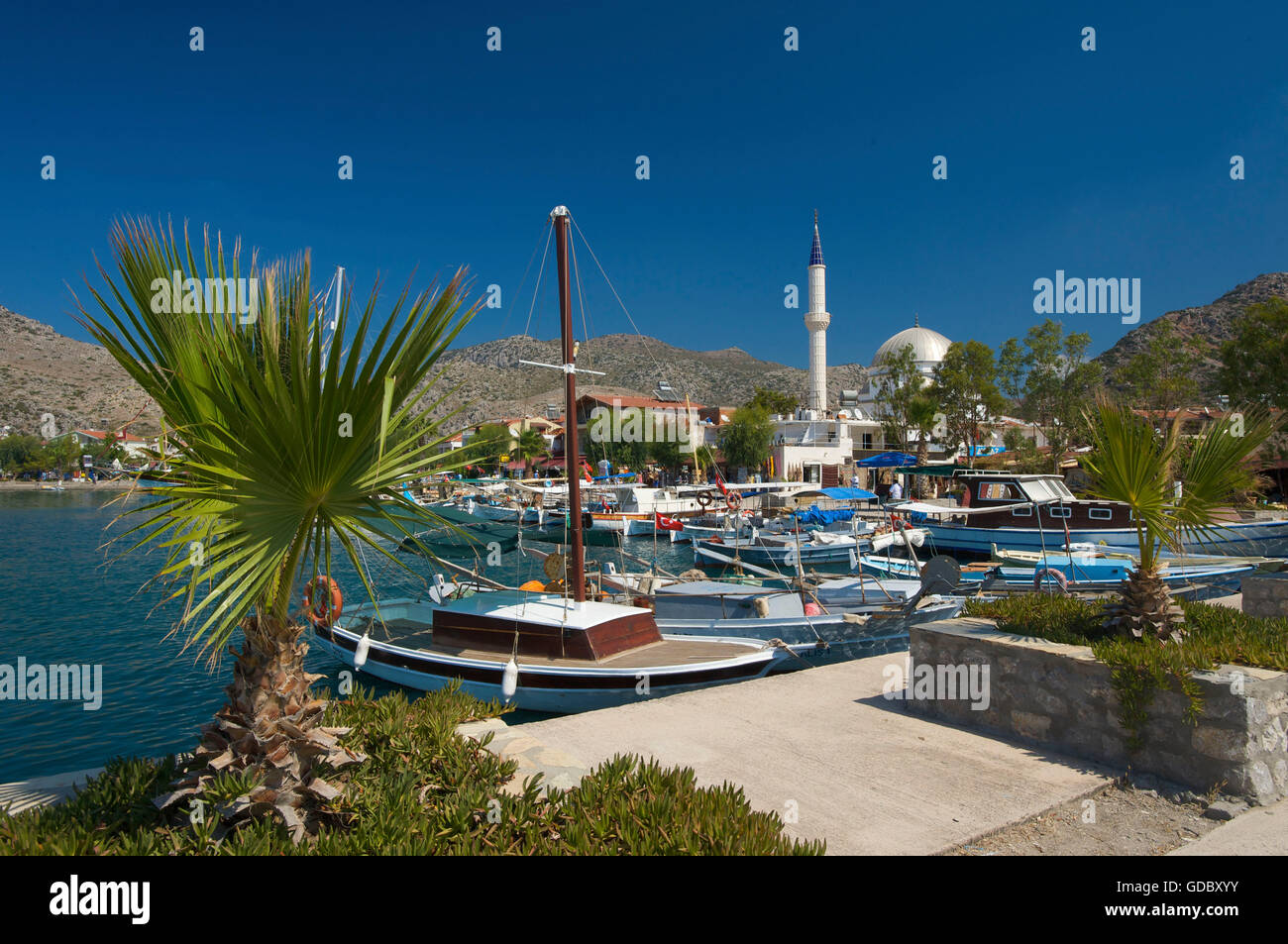 Mosque in Bozburun, Turkish Aegean Coast, Turkey Stock Photo - Alamy