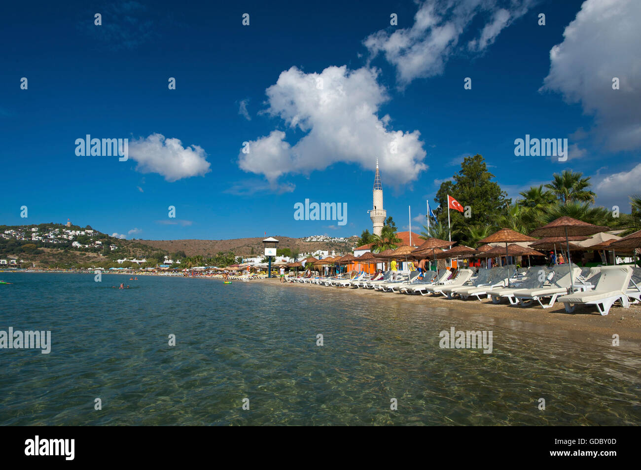 Beach of Bitez, Bodrum,Turkish Aegean Coast, Turkey Stock Photo - Alamy