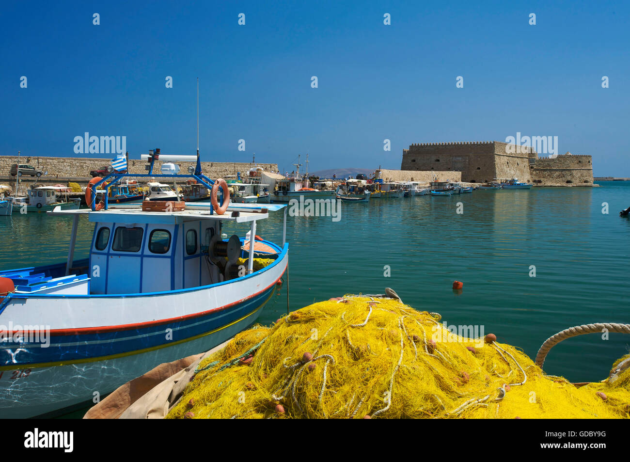 Harbour of Heraklion, Crete, Greece Stock Photo - Alamy