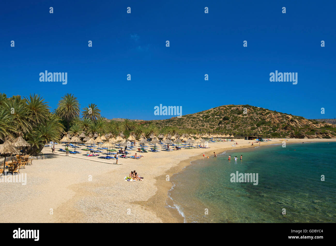Palm Beach Vai, Crete, Greece Stock Photo - Alamy