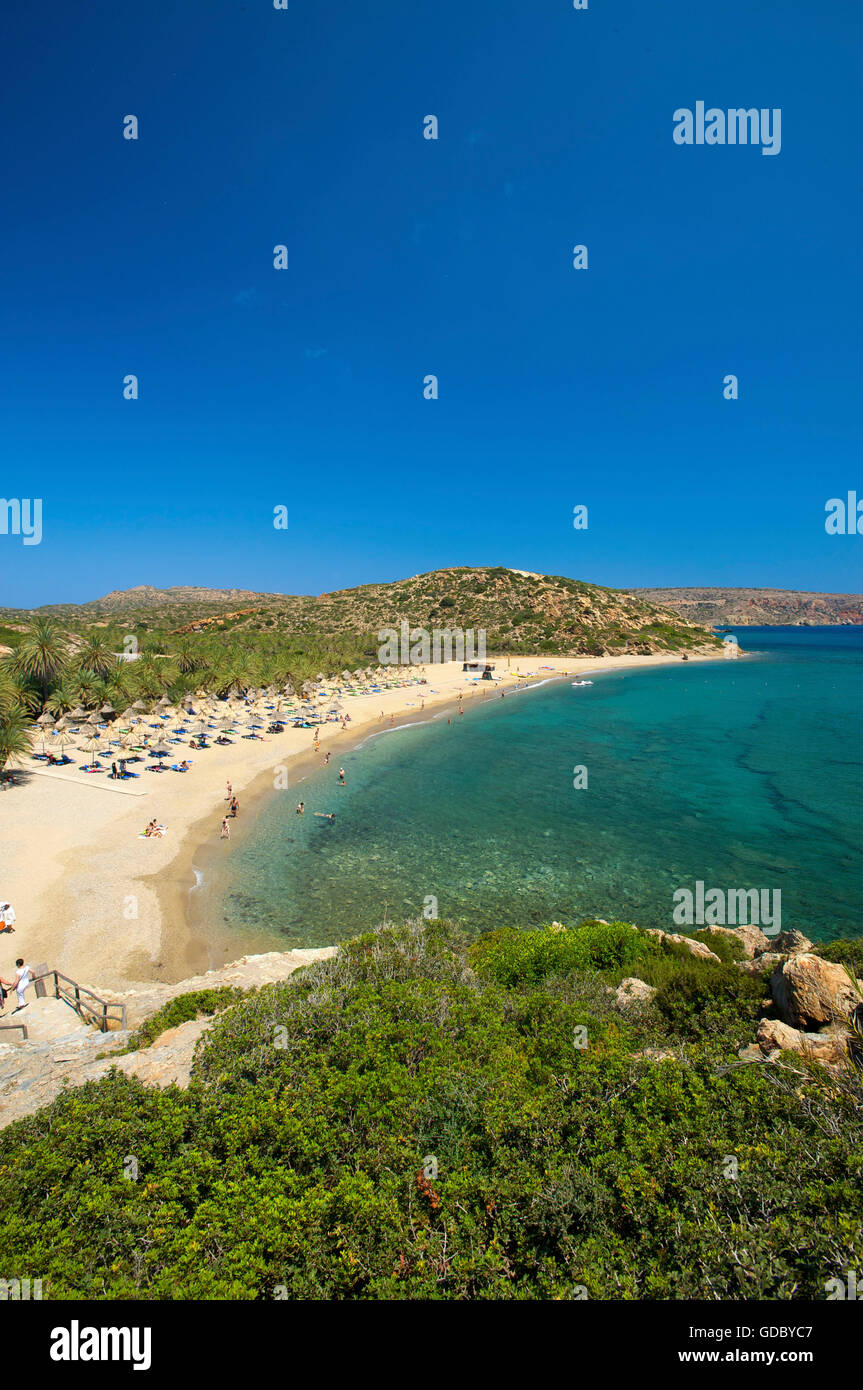 Palm Beach Vai, Crete, Greece Stock Photo - Alamy