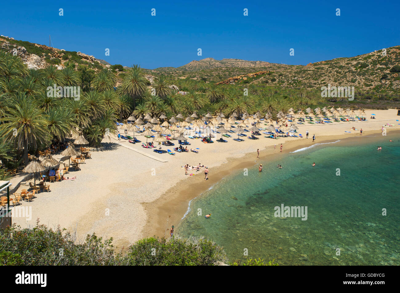 Palm Beach Vai, Crete, Greece Stock Photo - Alamy