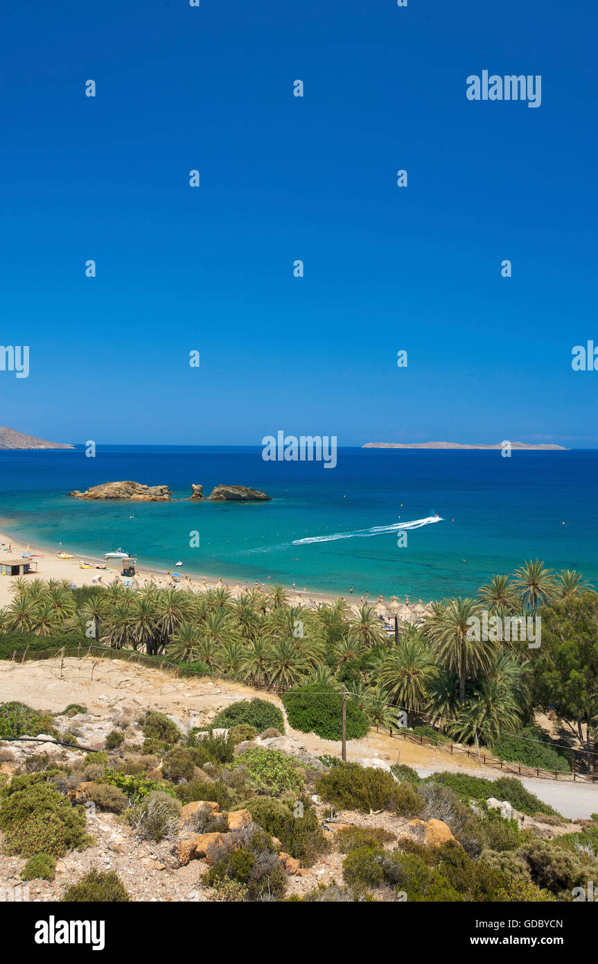Palm Beach Vai, Crete, Greece Stock Photo - Alamy