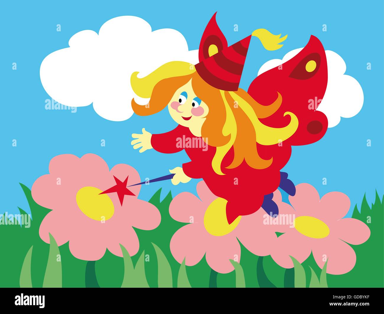 Fairy wand cartoon hi-res stock photography and images - Alamy