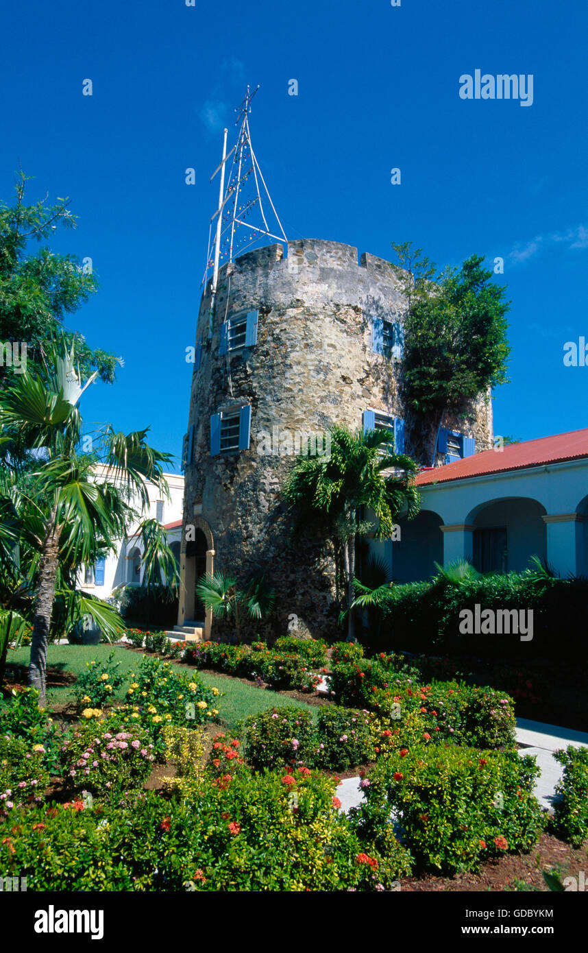 Bluebeard's Castle in Charlotte Amalie on Thomas Island, US Virgin Islands, Caribbean Stock ...