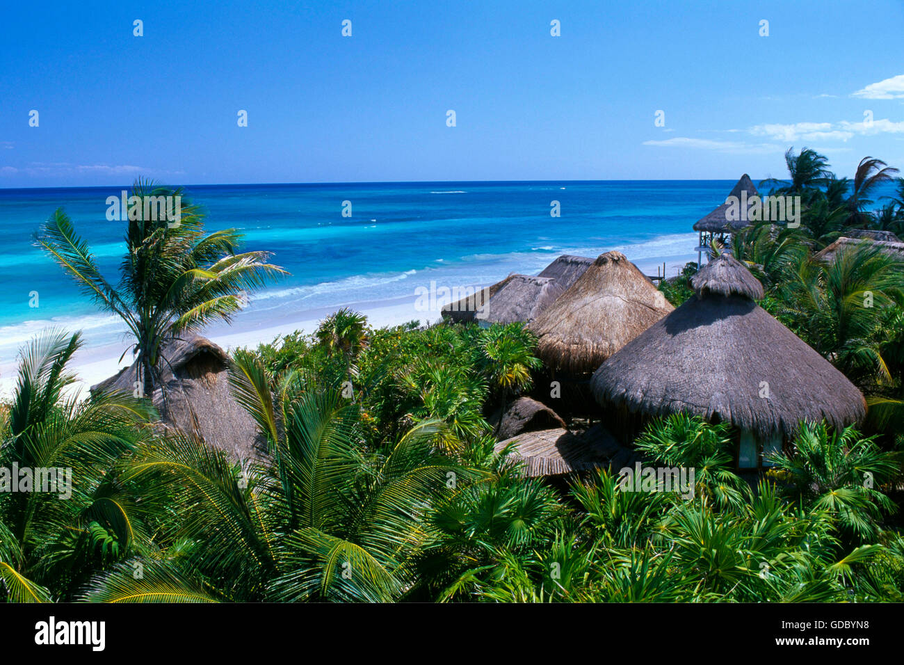 Beach, biosphere preserve Sian Ka'an, Riviera Maya, Yucatan, Mexico ...