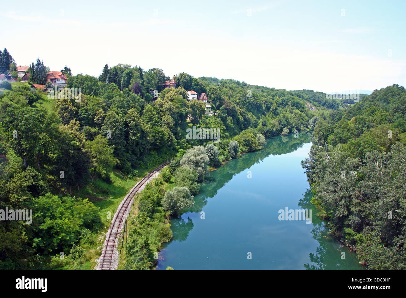 Kupa River upstream from Ozalj Stock Photo - Alamy