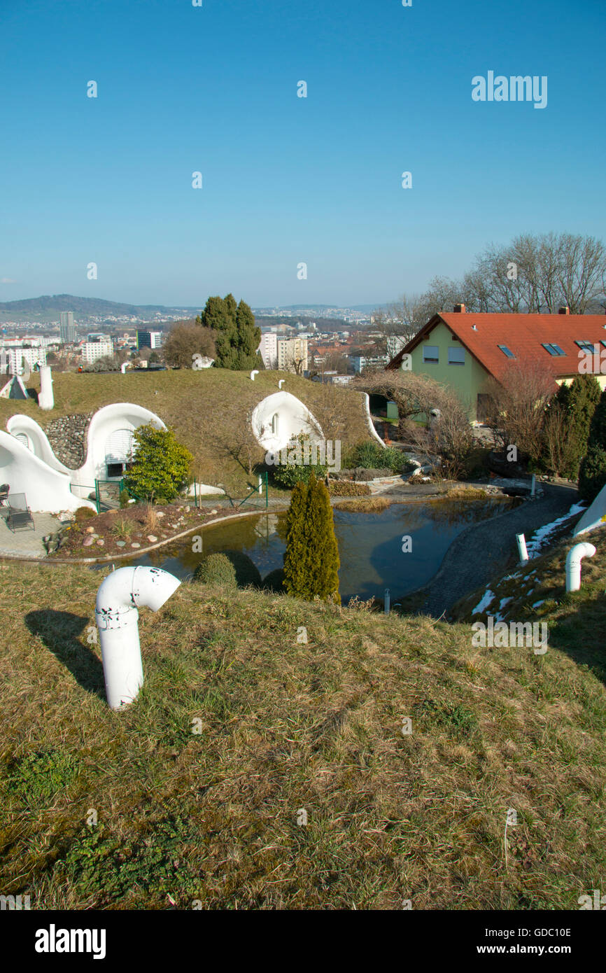 Earth houses by Peter Vetsch Stock Photo - Alamy