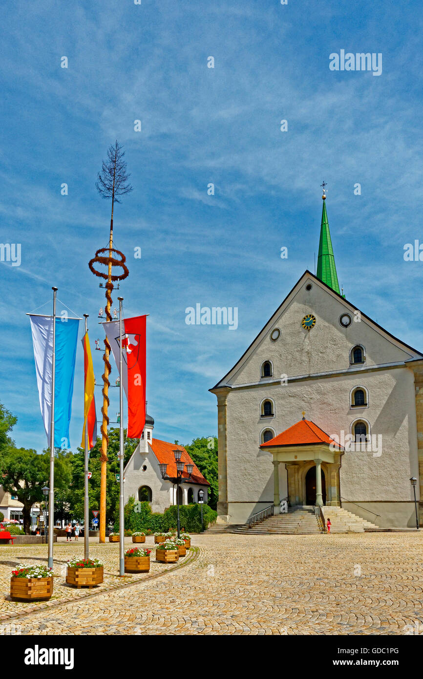 Church Saint Blasius,chapel,maypole Stock Photo - Alamy