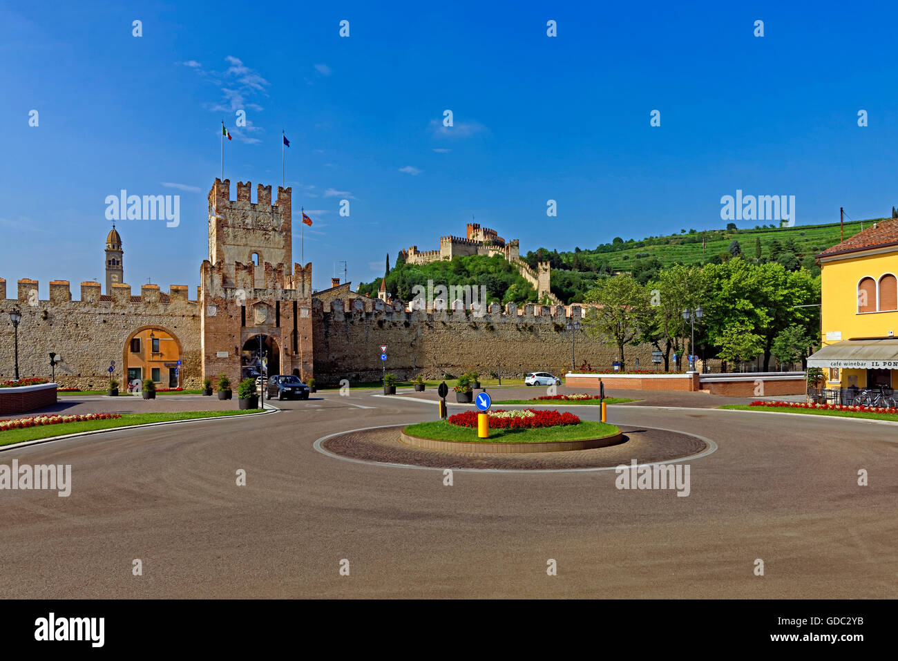 Porta Verona,town wall,Scalierburg,Castello Medievale Stock Photo - Alamy