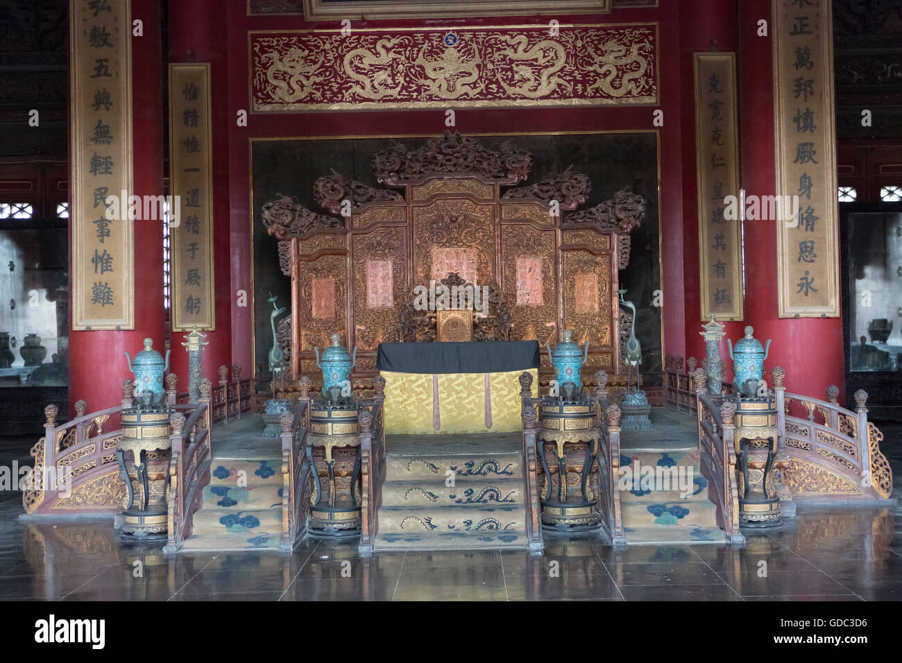 China,Beijing City,The Forbidden City,Emperor Throne Stock Photo - Alamy