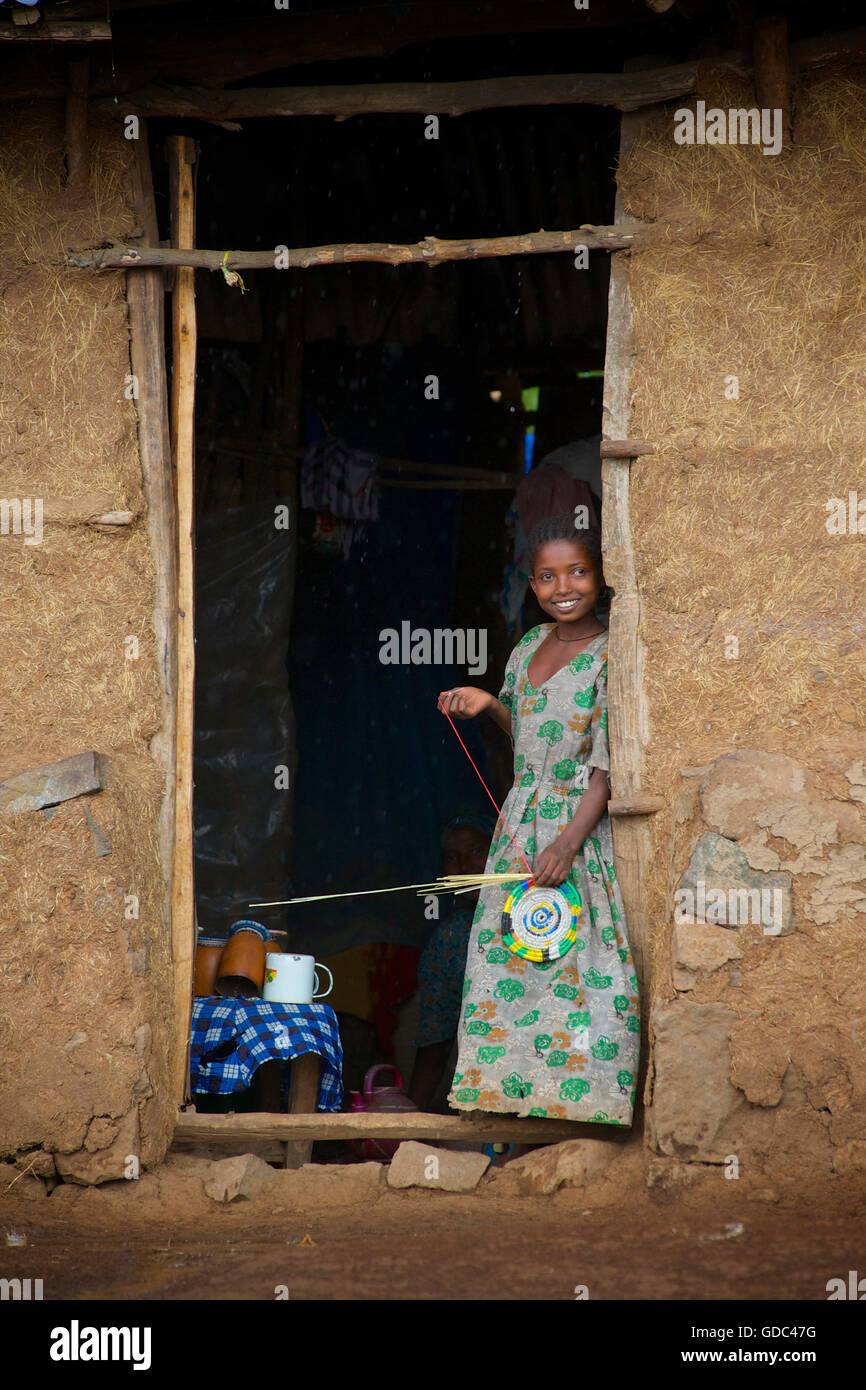 Amhara africa ethiopia girl hi-res stock photography and images - Alamy