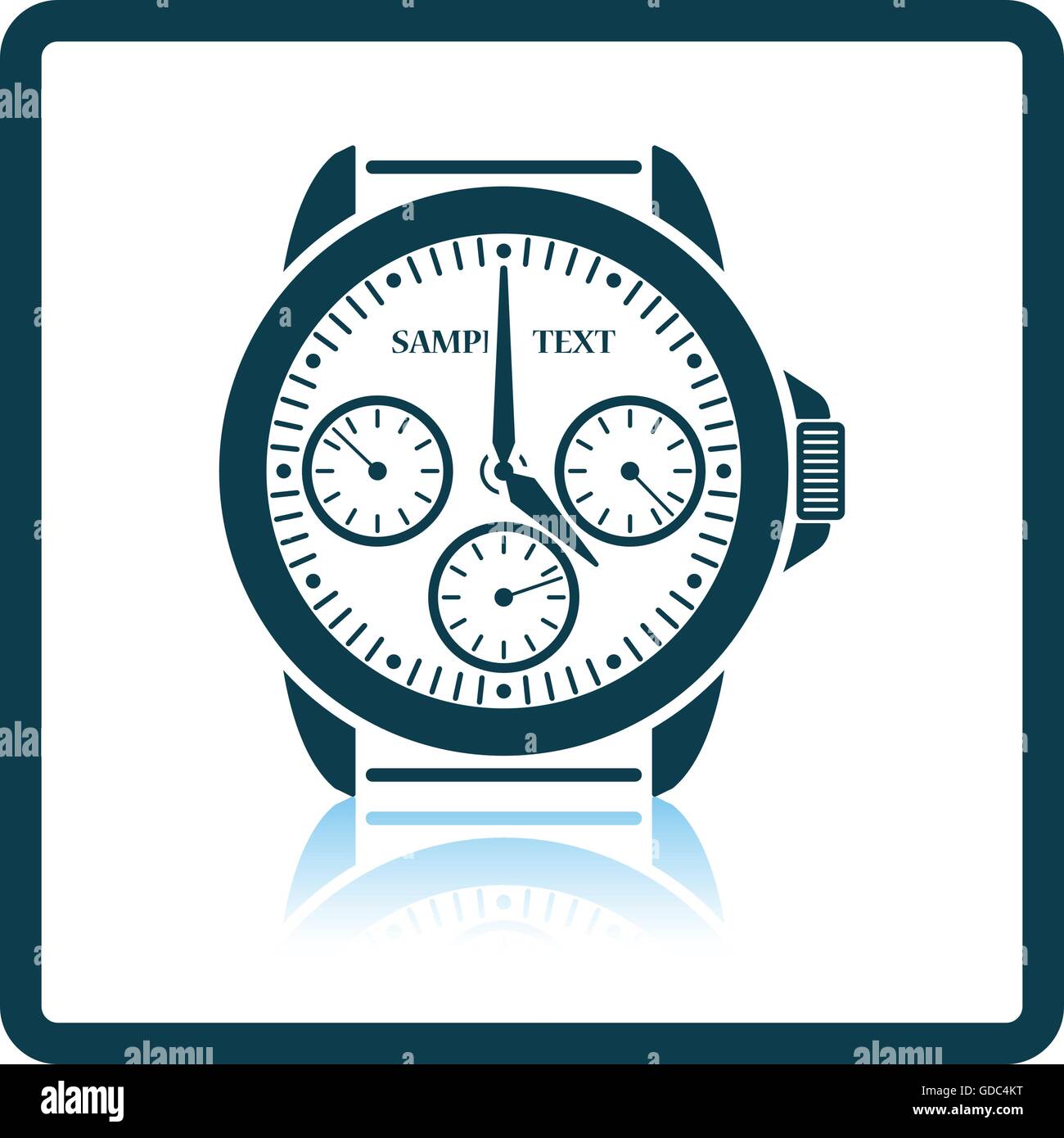 Icon of Watches. Shadow reflection design. Vector illustration Stock ...