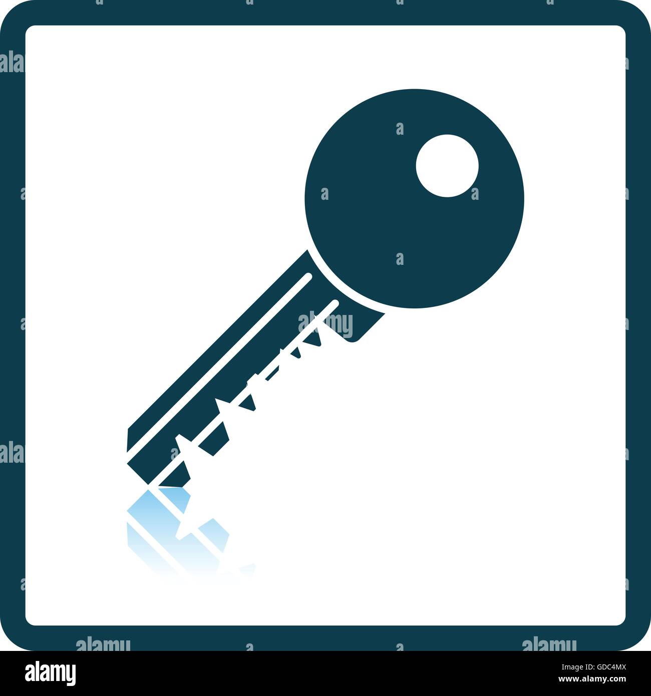 Icon of Key. Shadow reflection design. Vector illustration Stock Vector ...
