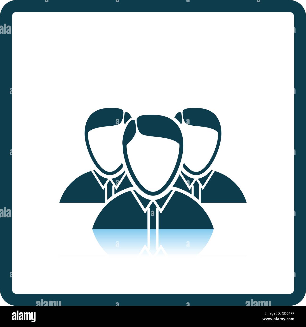 Business team icon. Shadow reflection design. Vector illustration Stock ...