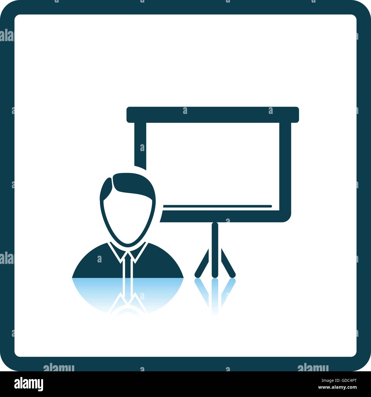 Coach businessman icon. Shadow reflection design. Vector illustration ...