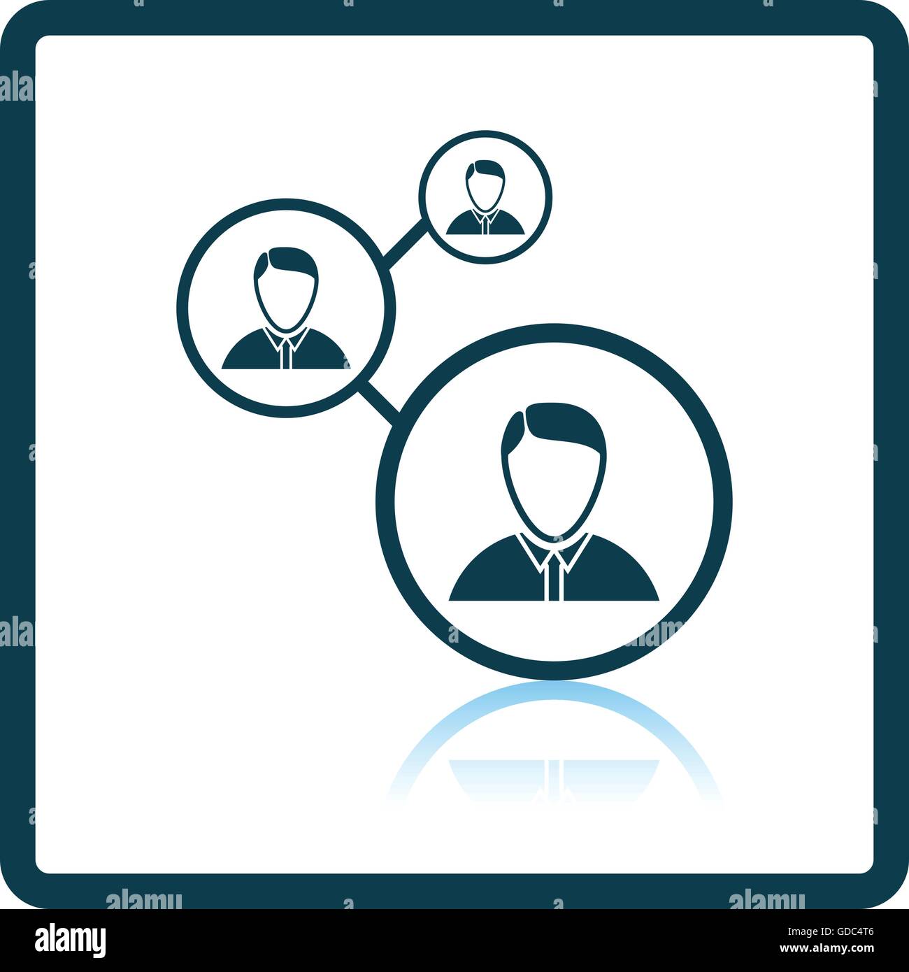 Businessmen structure icon. Shadow reflection design. Vector ...