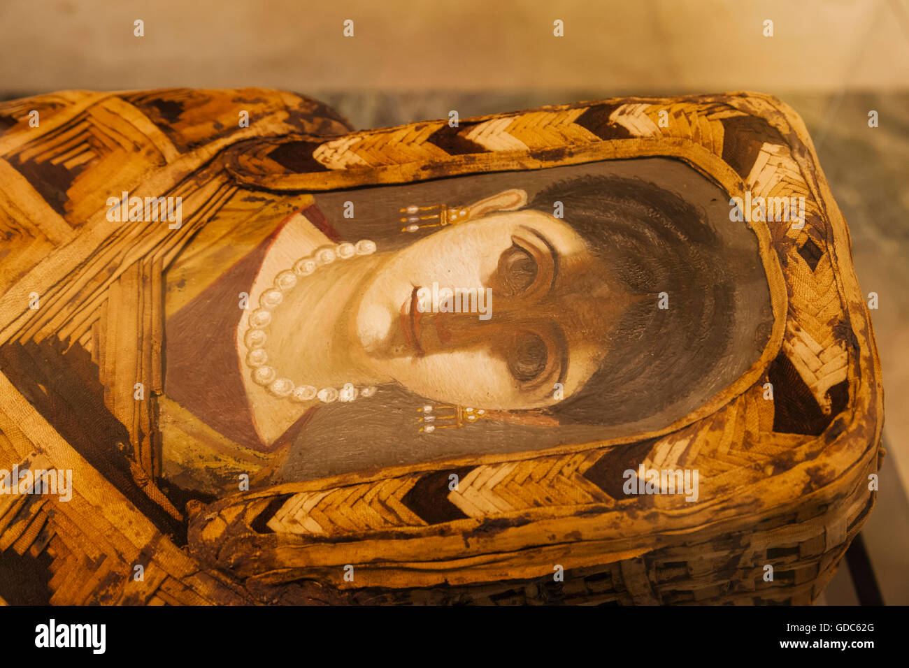 England,Oxfordshire,Oxford,Ashmolean Museum,Display of Egyptian Mummy ...