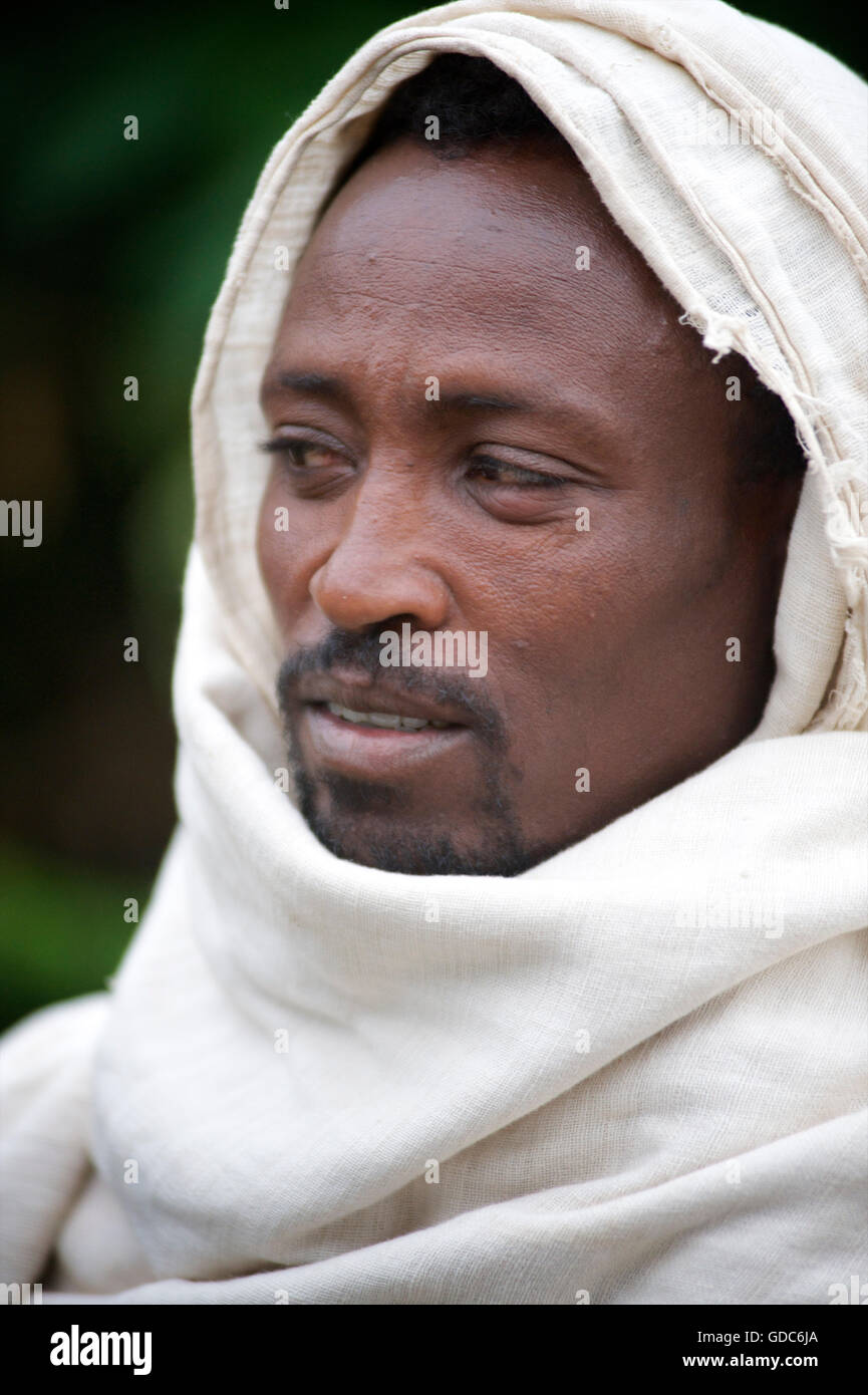 Portrait of Ethiopian man, Simien mountains, Ethiopia Stock Photo - Alamy
