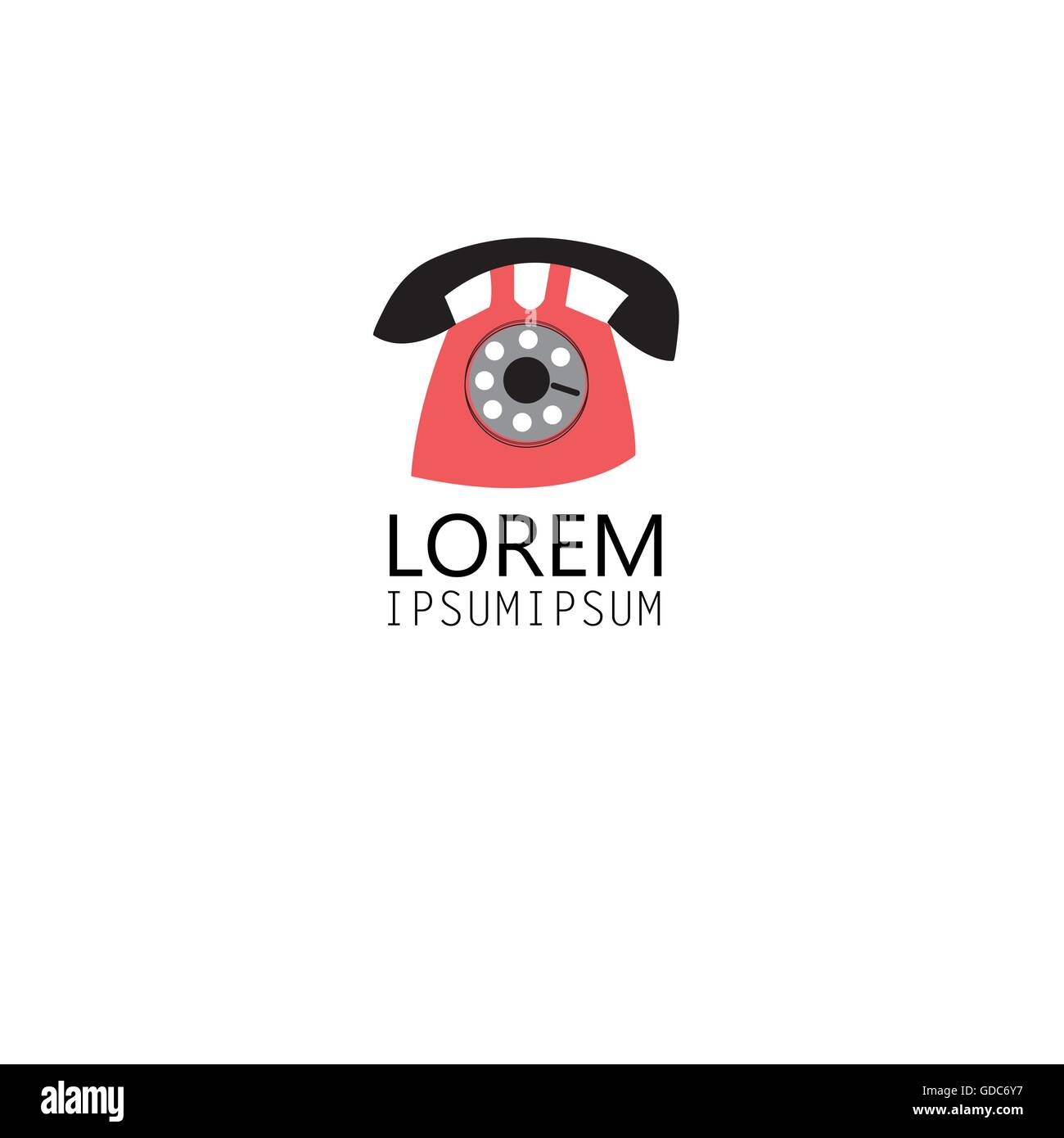 Beautiful vector illustration of icon analog phone Stock Vector Image ...