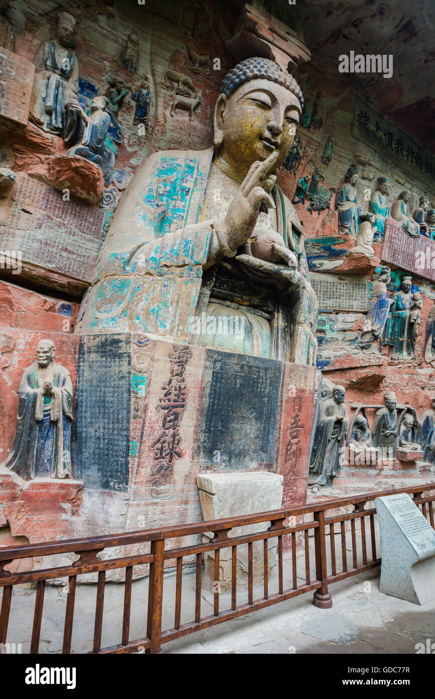China,Chongqing province,Dazu Buddhist Caves,world heritage Stock Photo ...