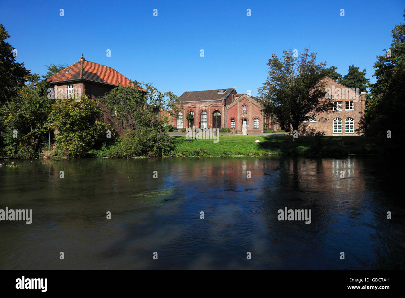 Town park island in Grevenbroich,Lower Rhine,North Rhine-Westphalia ...