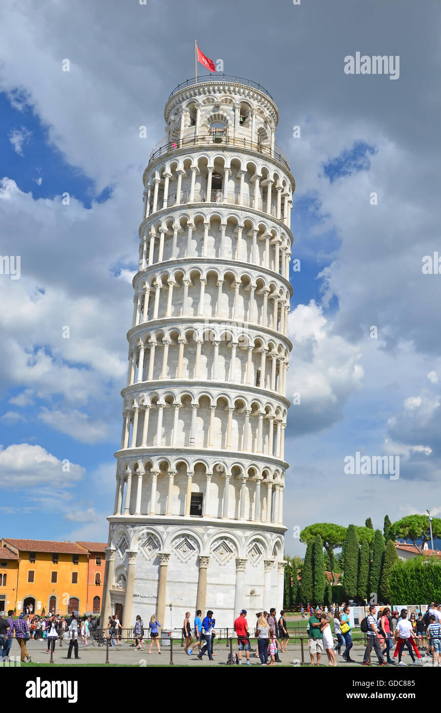 The Base Of The Leaning Tower Of Pisa Italy