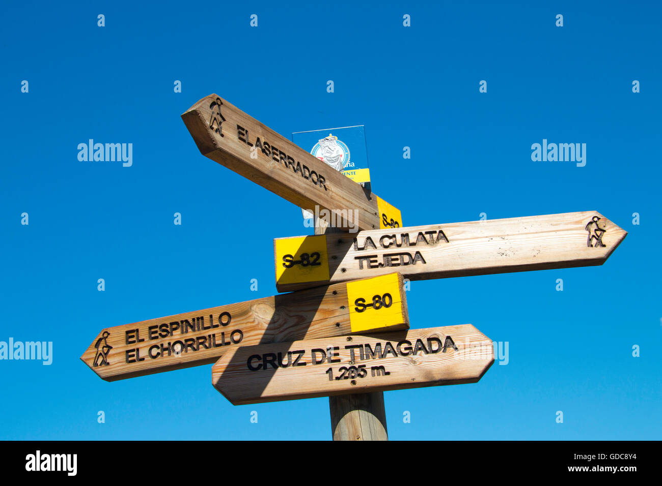 Gran Canaria,Canary islands,Spain,Europe,footpath,signpost Stock Photo ...