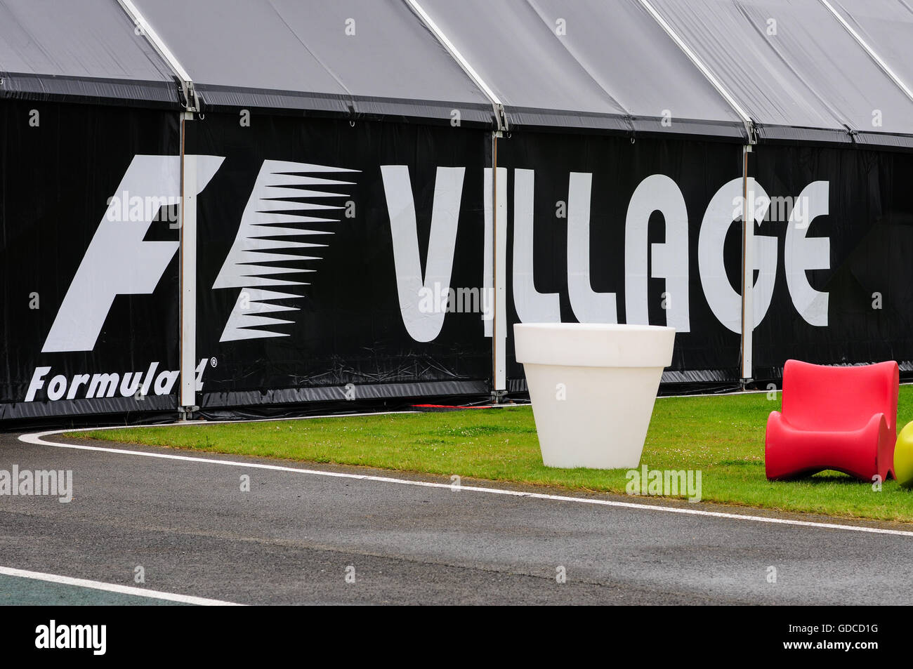 F1 village Silverstone Stock Photo - Alamy