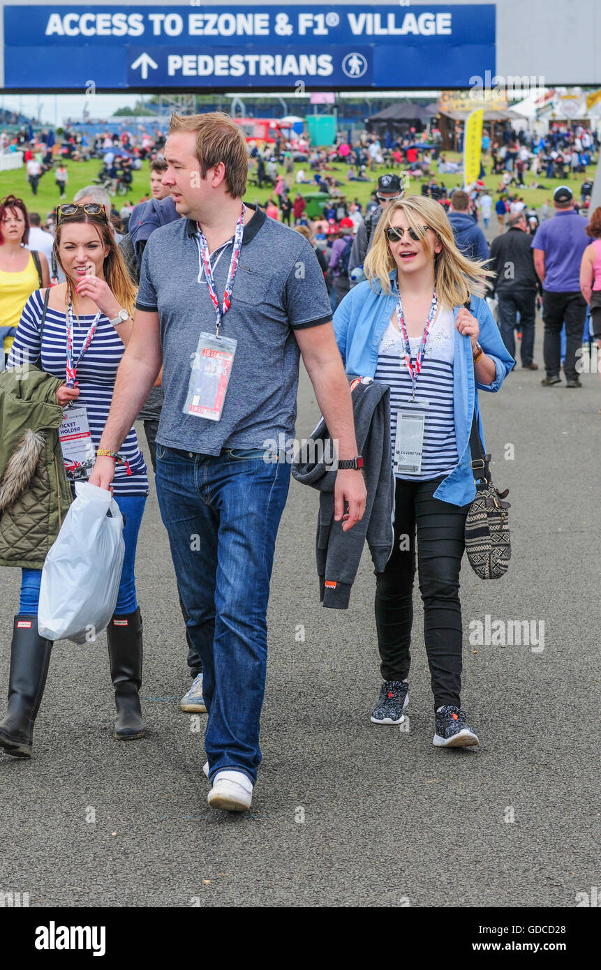 Fans at Silverstone race track during the F1 Formula One weekend Stock ...