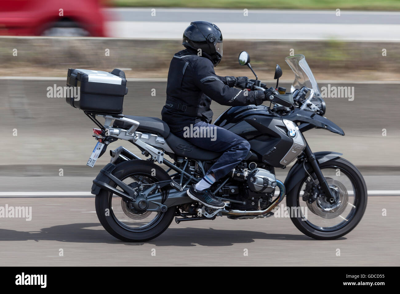 Motorcyclist on a BMW motorcycle Stock Photo - Alamy