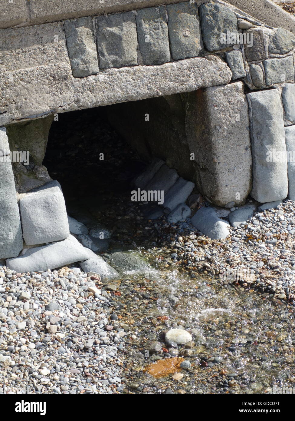 An old drain channel or irrigation pipe on a beach Stock Photo - Alamy