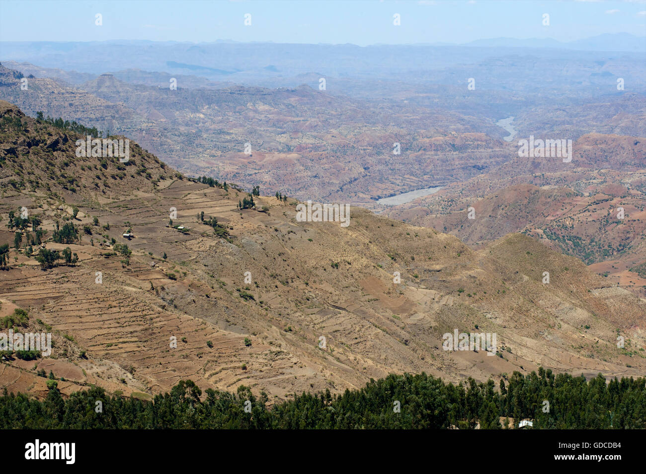 Rugged landscape between Debre Zebit to Gashena en route towards ...