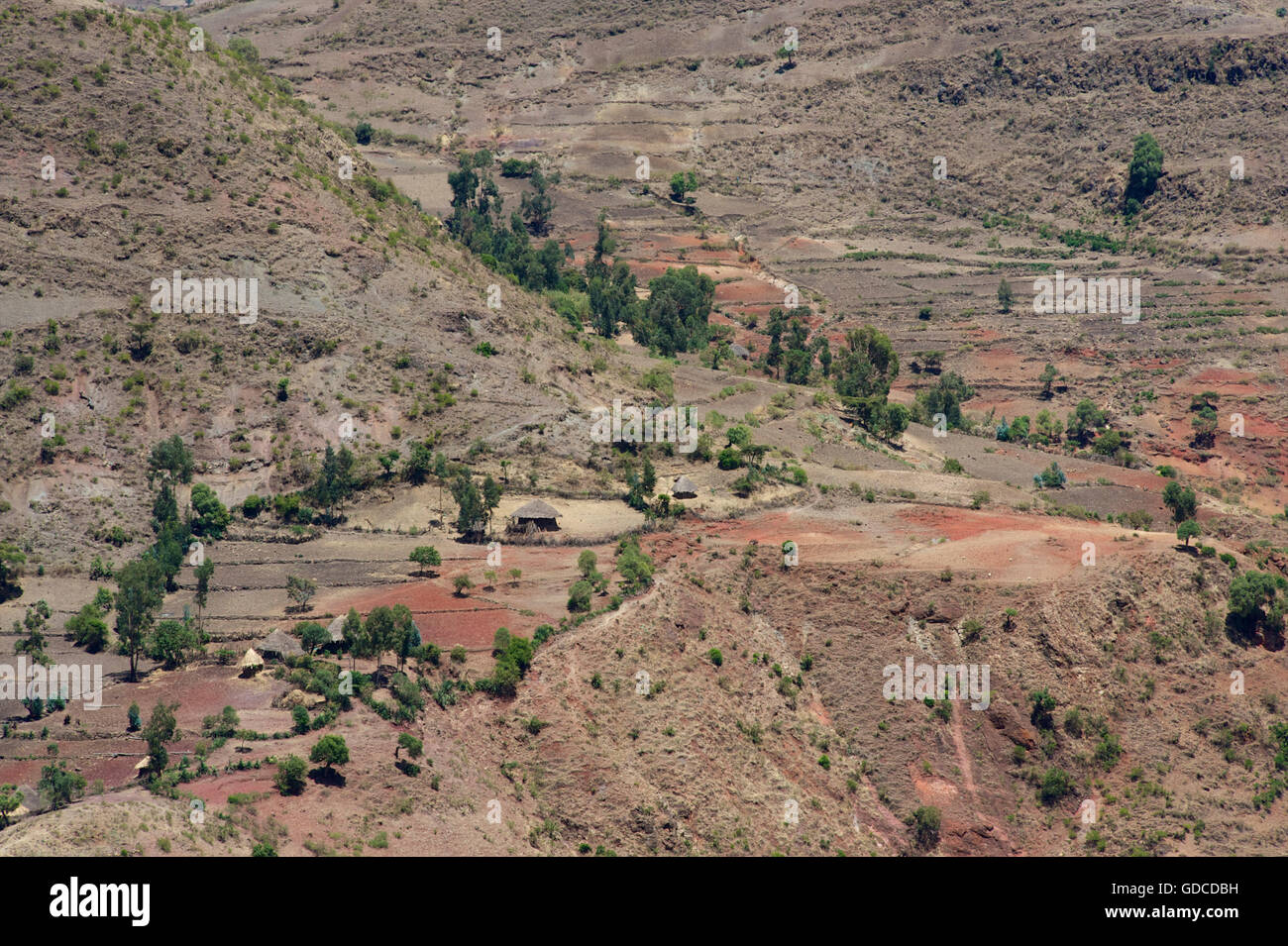 Rugged landscape between Debre Zebit to Gashena en route towards ...