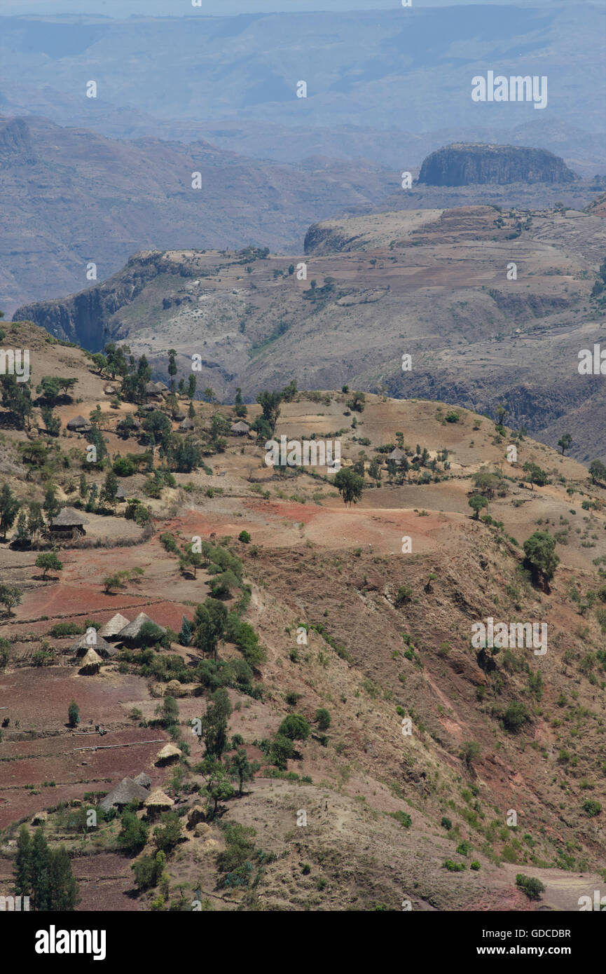 Rugged landscape between Debre Zebit to Gashena en route towards ...