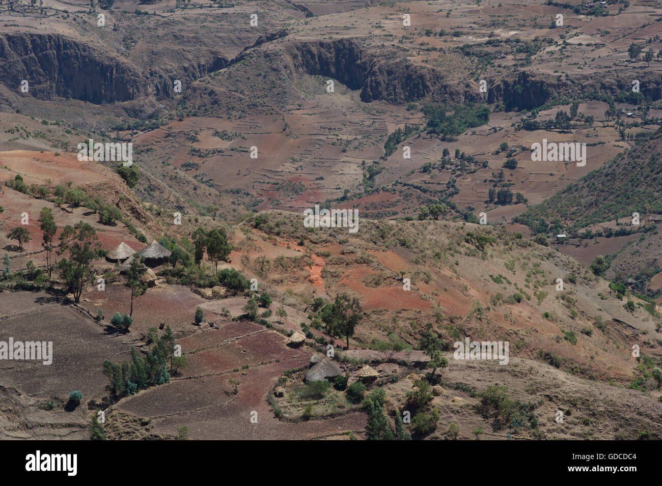 Rugged landscape between Debre Zebit to Gashena en route towards ...