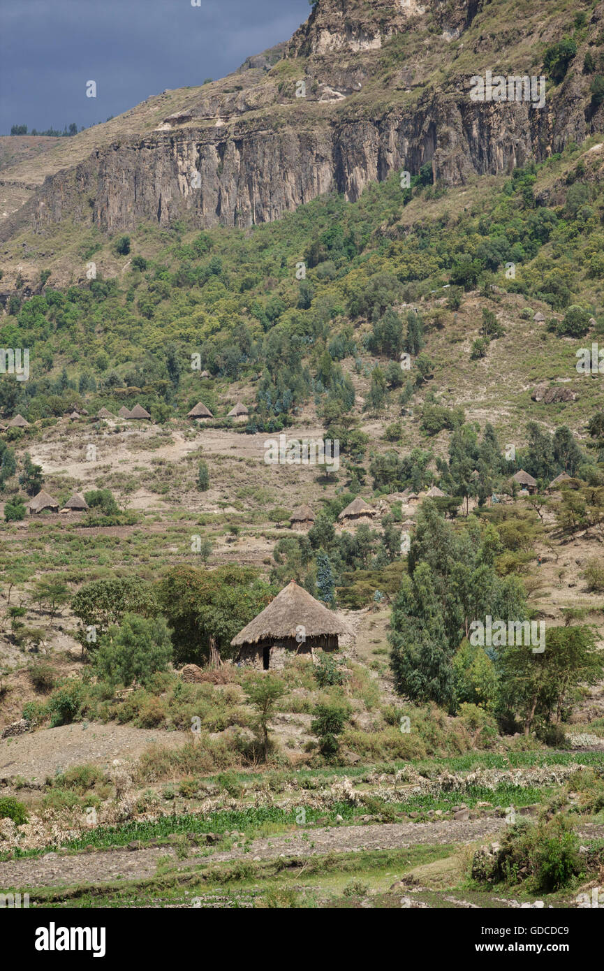 Rural scenery between Debre Zebit and Lalibela, Ethiopia Stock Photo ...
