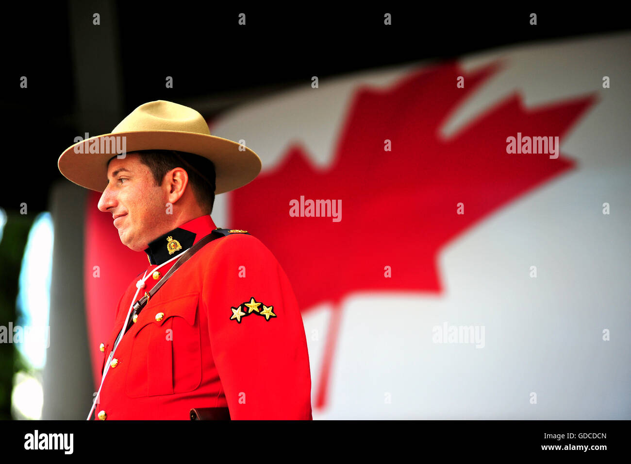 A Mounty police officer in the Canadian city of London, Ontario Stock ...