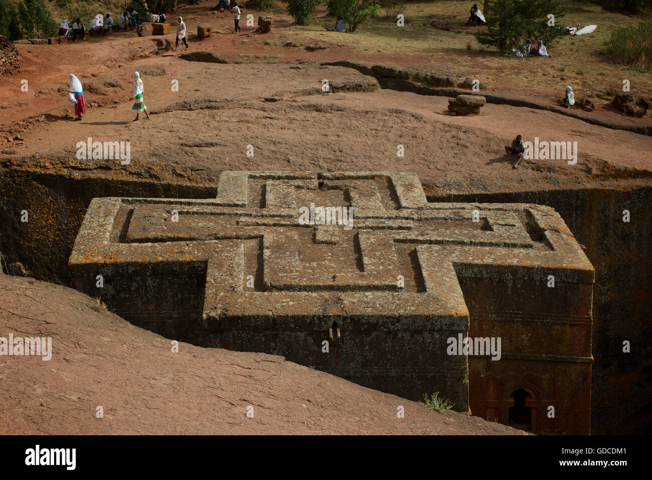 Bete Giyorgis Church, Lalibela, Ethiopia. Church of Saint George Stock ...