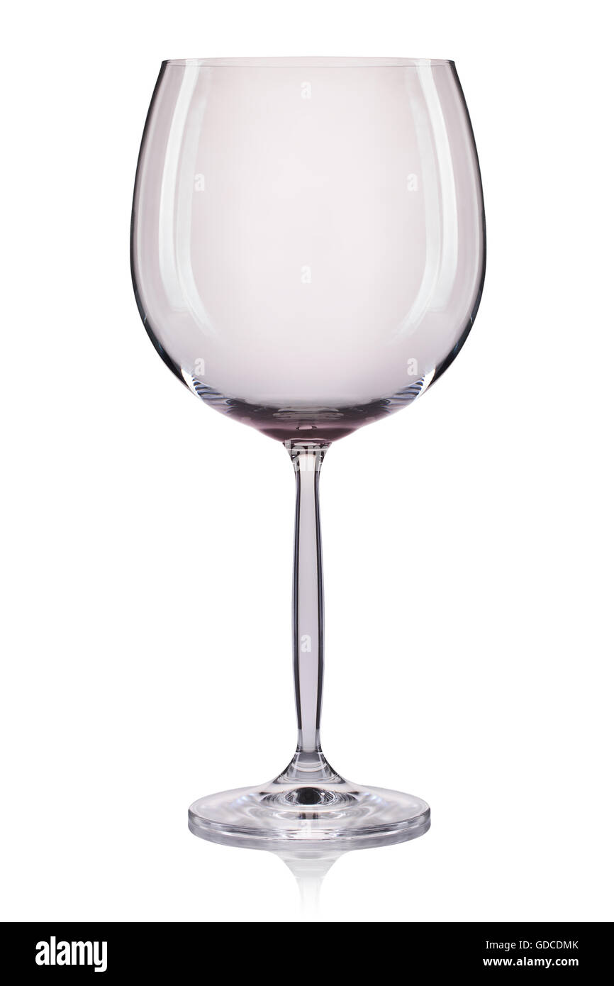 Empty wine glass. isolated on a white background Stock Photo - Alamy