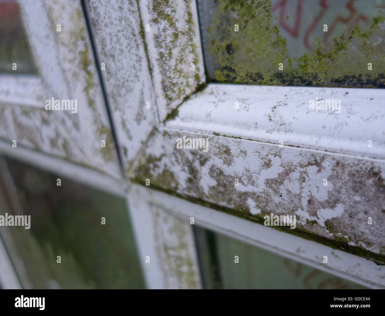 A dirty section of a window frame Stock Photo - Alamy