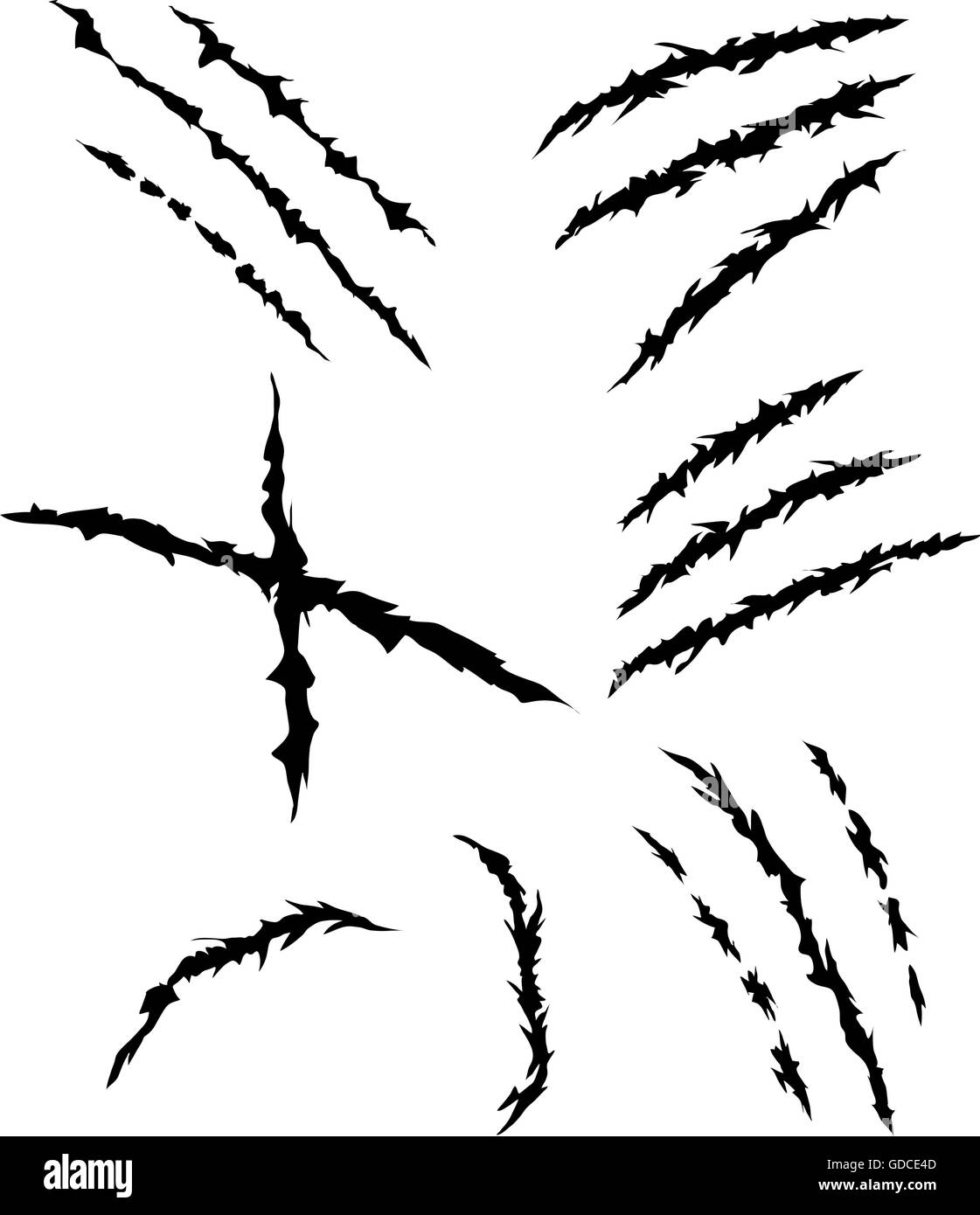 Claws scratches set Stock Vector Image & Art - Alamy