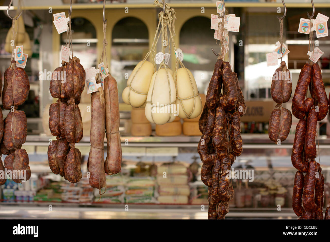 Shops salami hi-res stock photography and images - Alamy
