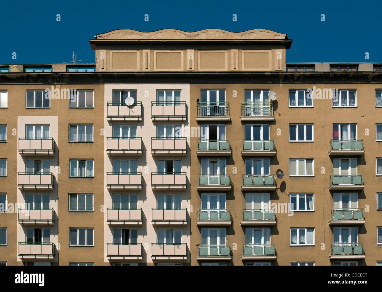 Apartment building, socialist realism style in 1950s, Hlavni trida ...