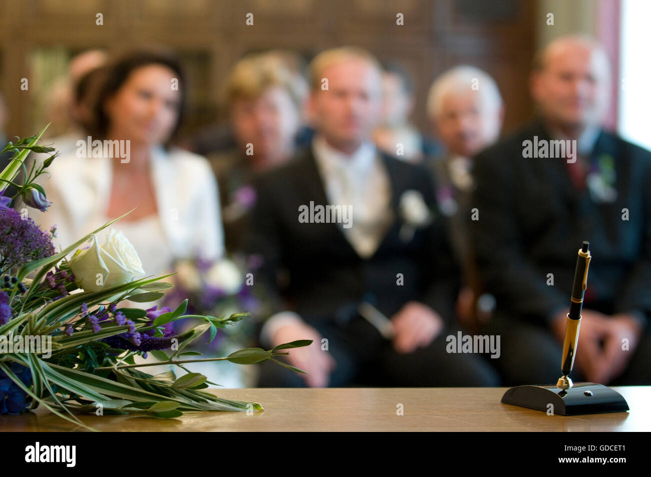 Ceremony at the register office Stock Photo - Alamy